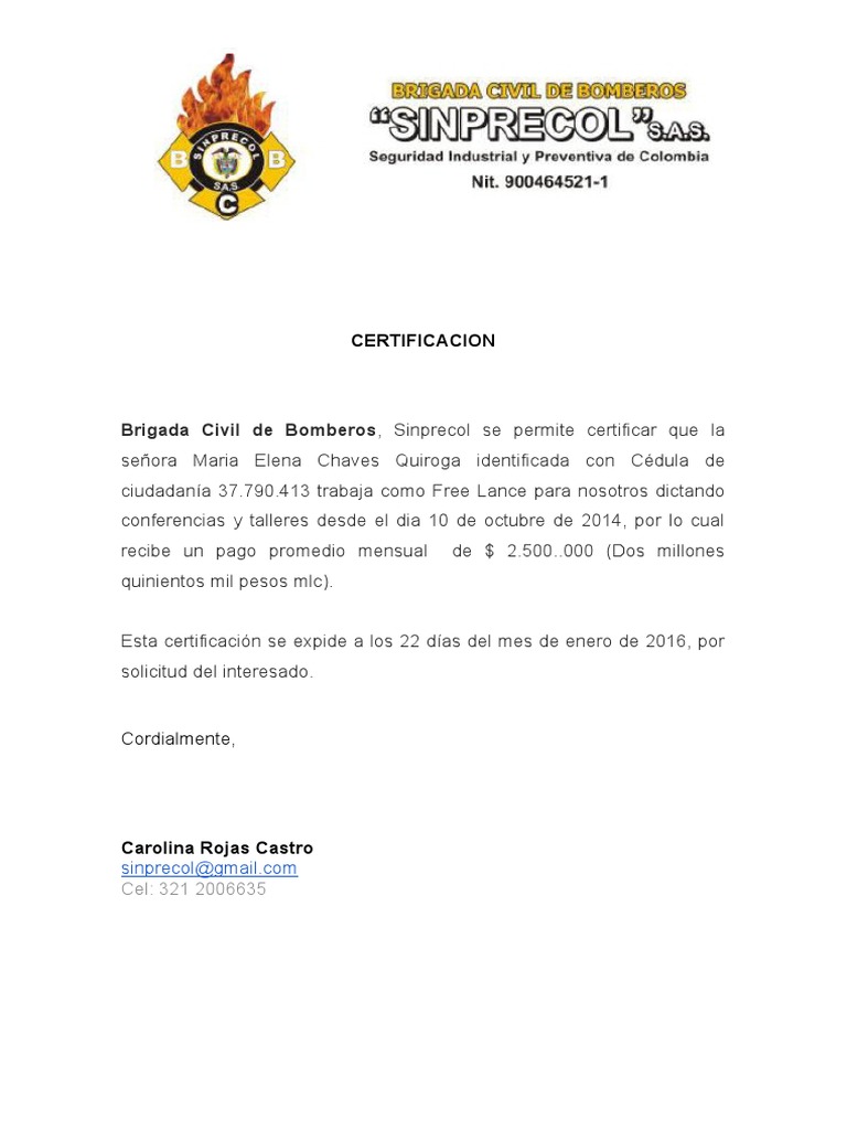 CERTIFICACION | PDF