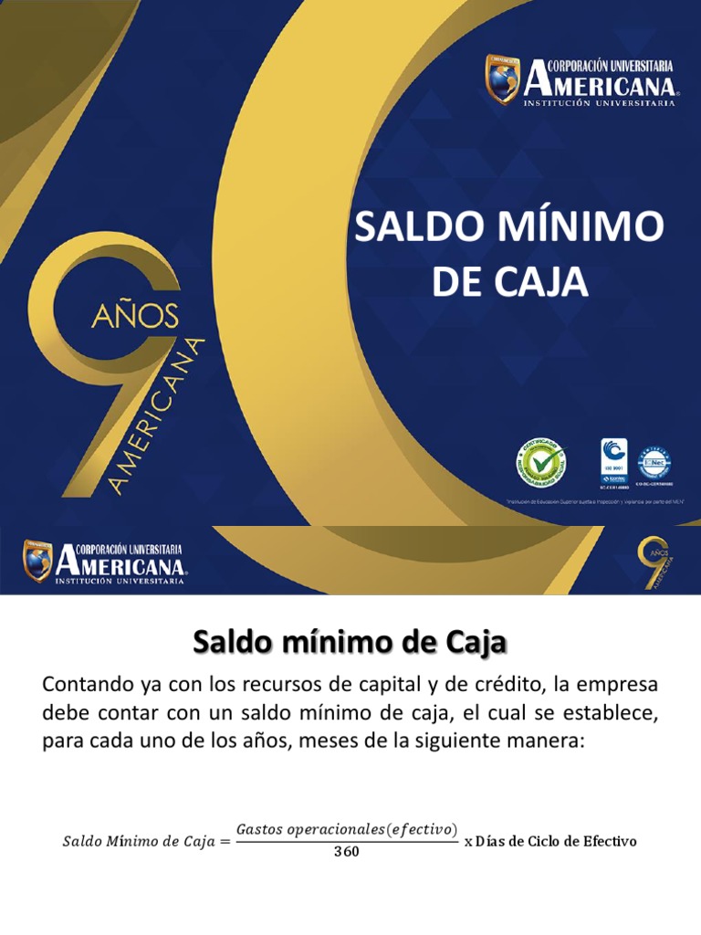 2.2 Saldo Mínimo de Caja | PDF