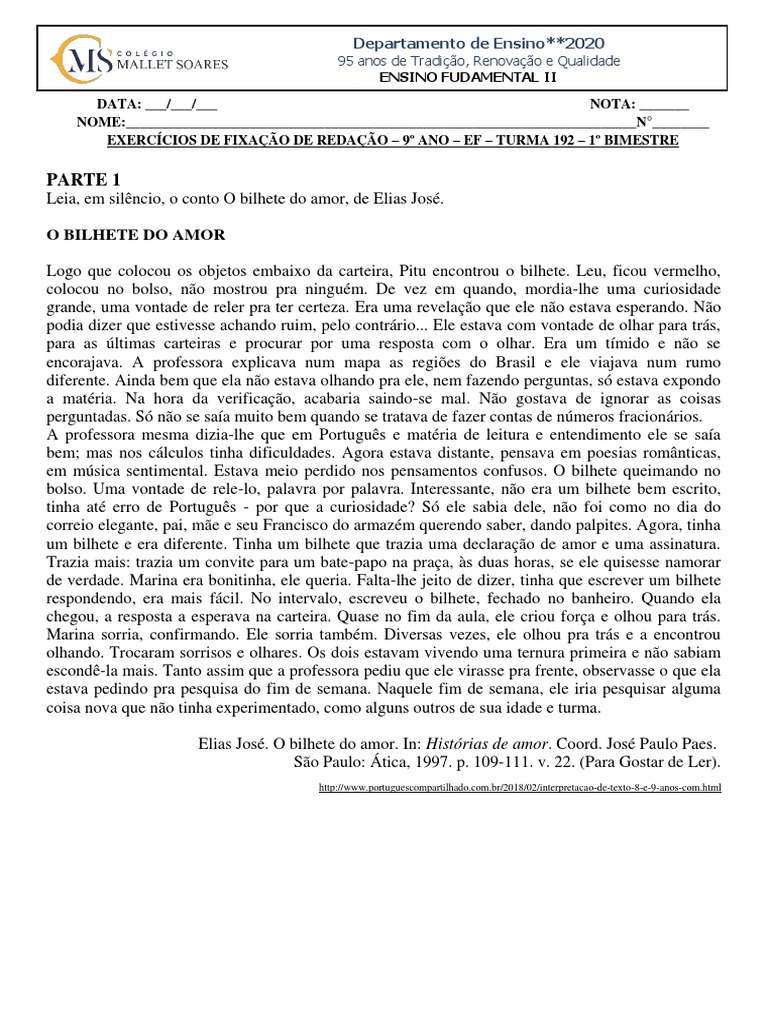 Exercícios de Fixação de Redação 5 | PDF Exercícios de Fixação de Redação 5 | PDF