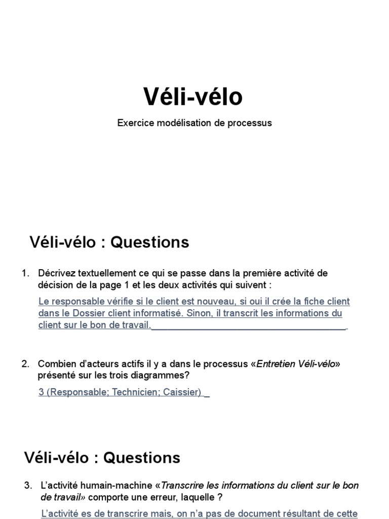 TECH30704 Véli-Vélo - Solutions-MB | PDF