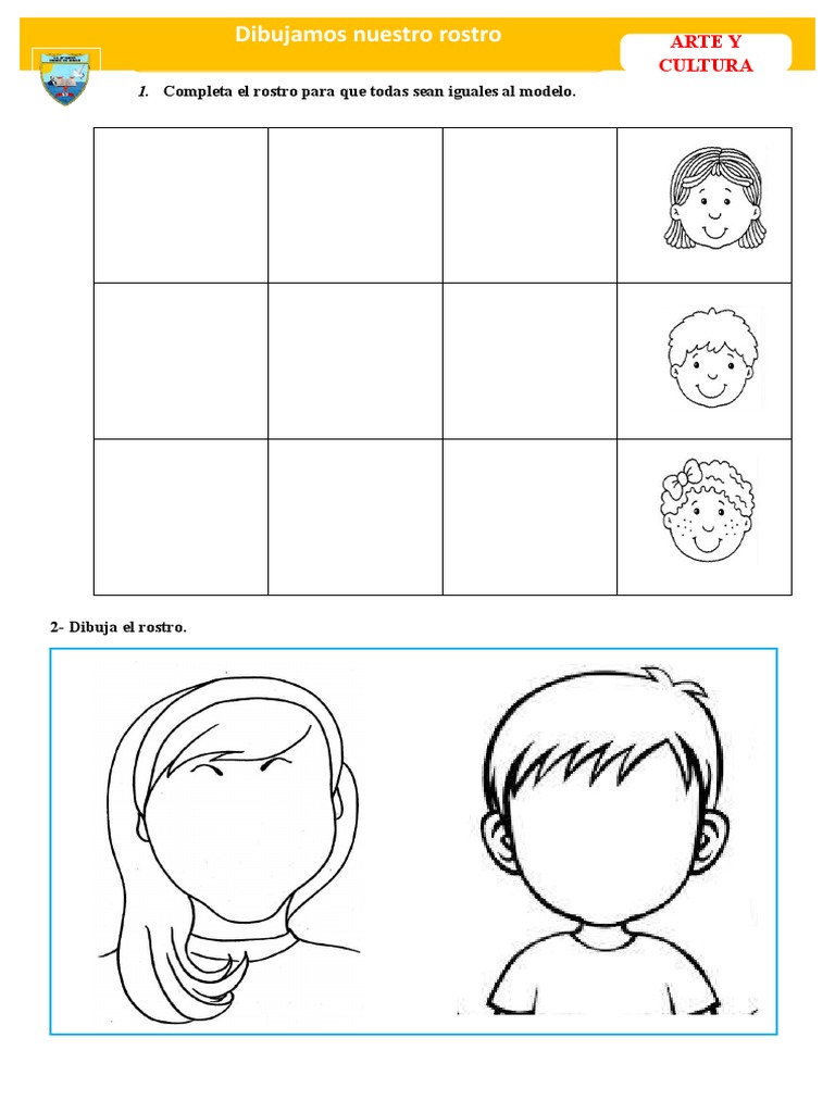 E1 A5 Ficha Arte Dibujamos Nuestro Rostro Pdf