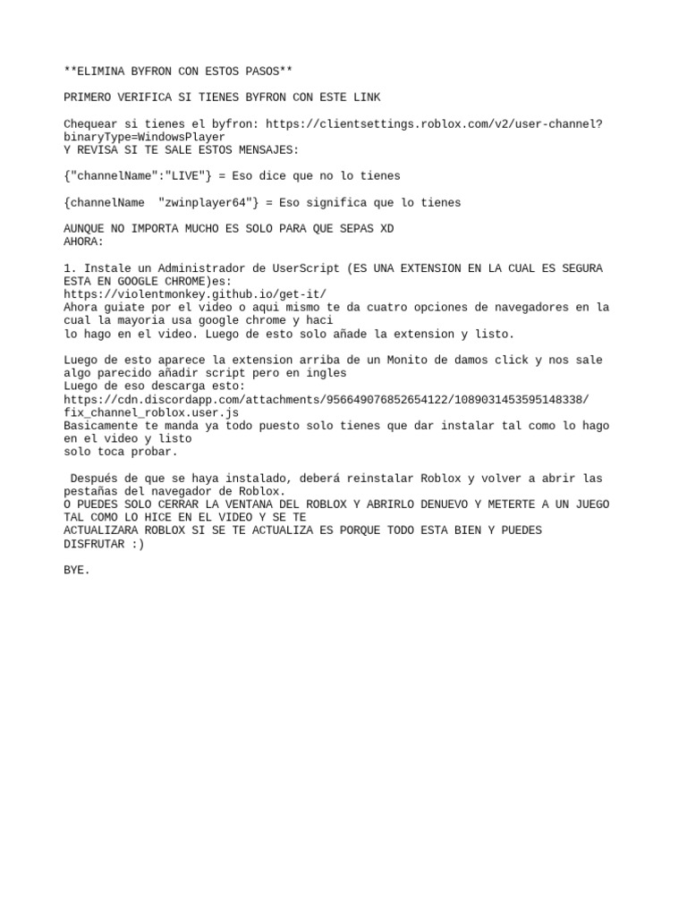 Elimina Byfron 1 | PDF