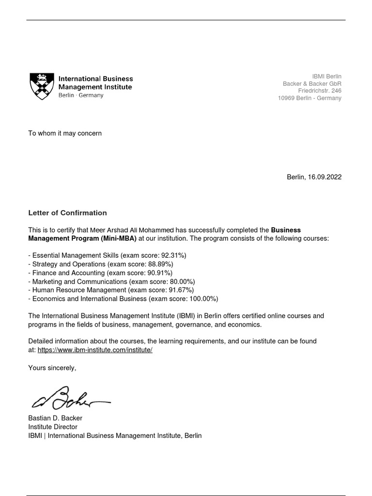 Mini MBA Transcript | PDF