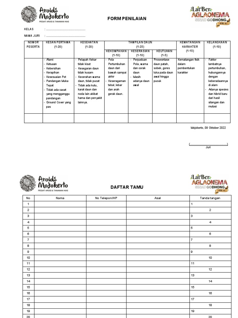Form Penilaian Revisi | PDF