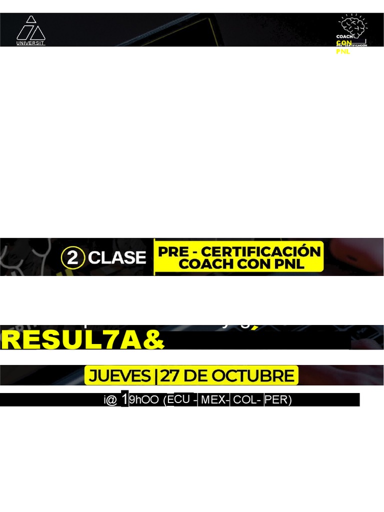 Clase 2 CP Coach Con PNL | PDF | Programación neurolingüistica ...