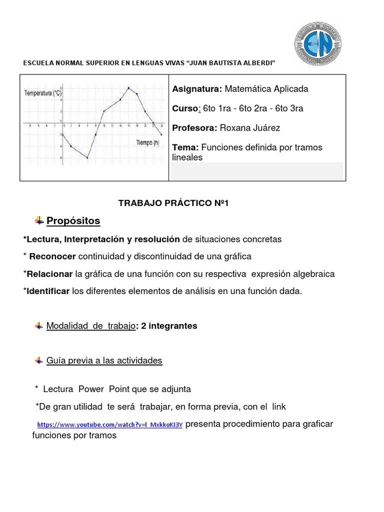 08TP3 - Funciones Definidas Por Tramos | PDF | Función (Matemáticas ...