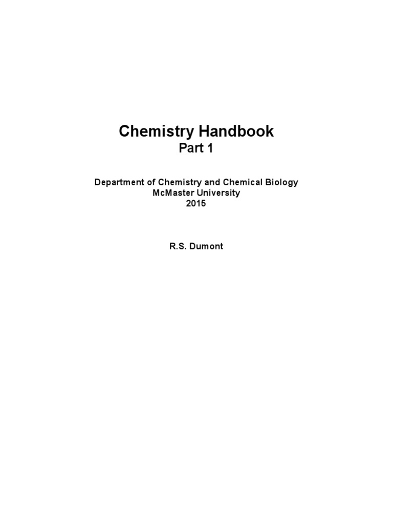 Chemistry Handbook Part 1 | PDF | Mole (Unit) | Atomic Orbital