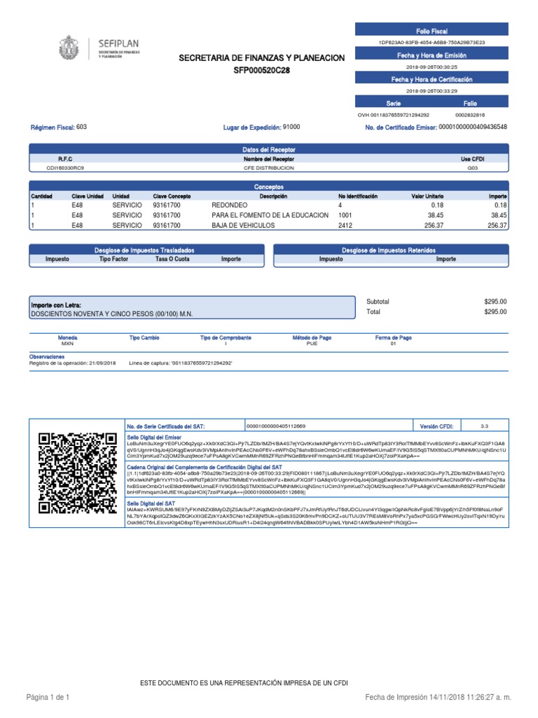 Uso de CFDI en Régimen 603 | PDF | Dinero | Pagos