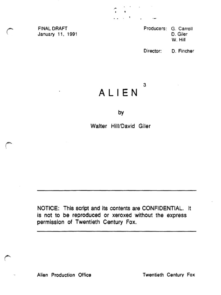Alien-3-1992 FILM SCRIPT | PDF