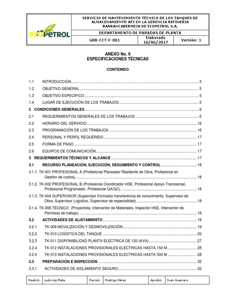 Especificaciones Técnicas - SONDEO 2023 (11376) | PDF