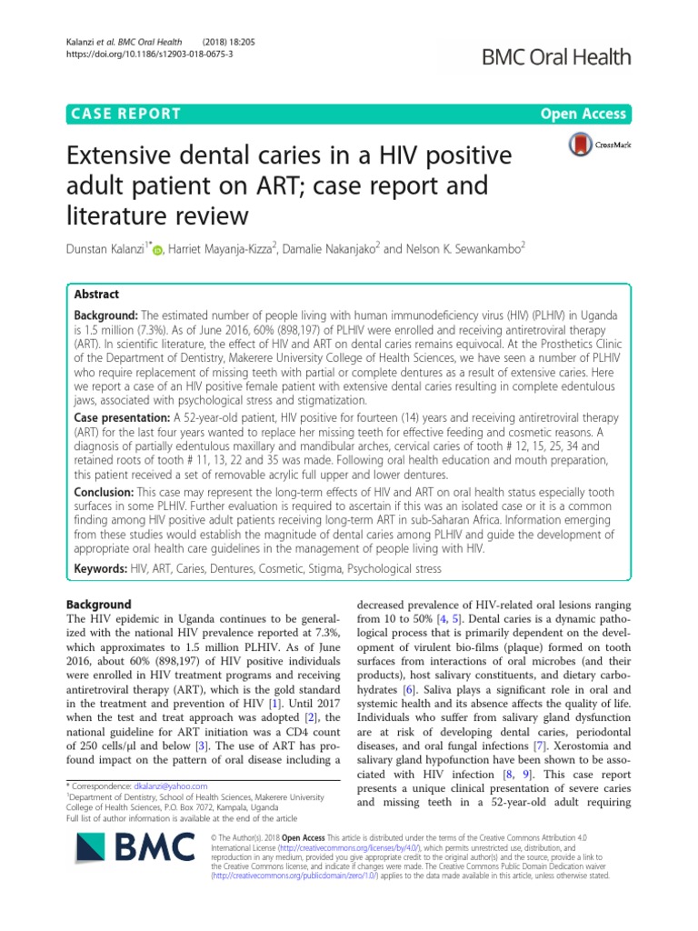 Case Report - Extensive Dental Caries - HIV - Case Report | PDF | Hiv ...