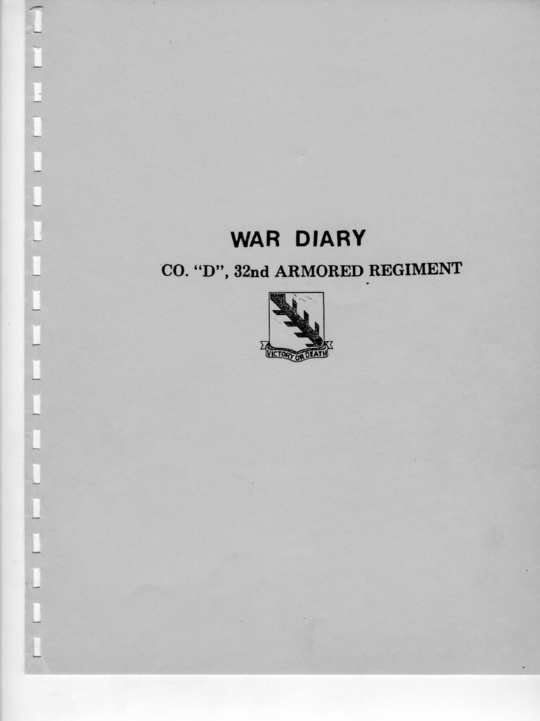 D Company War Diary: July 1944 - May 1945 | PDF | Company (Military ...
