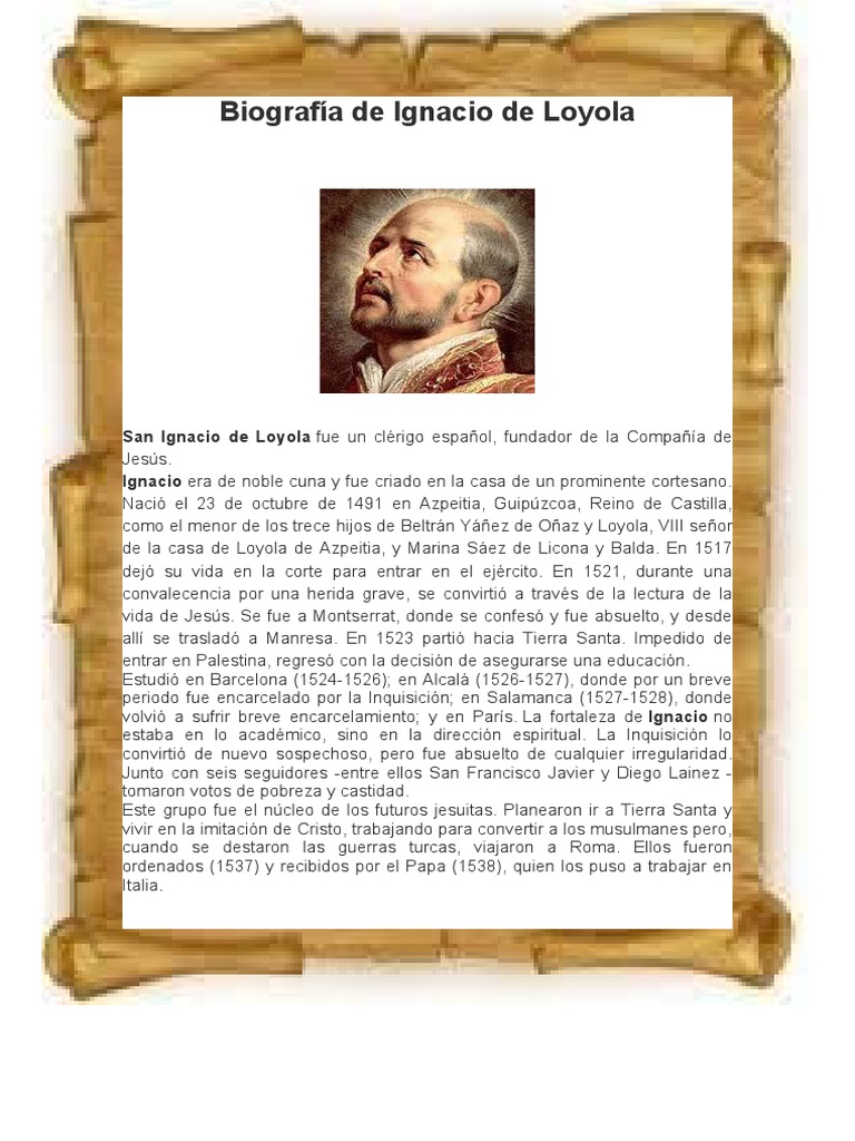 La vida y obra de San Ignacio de Loyola, fundador de la Compañía de ...