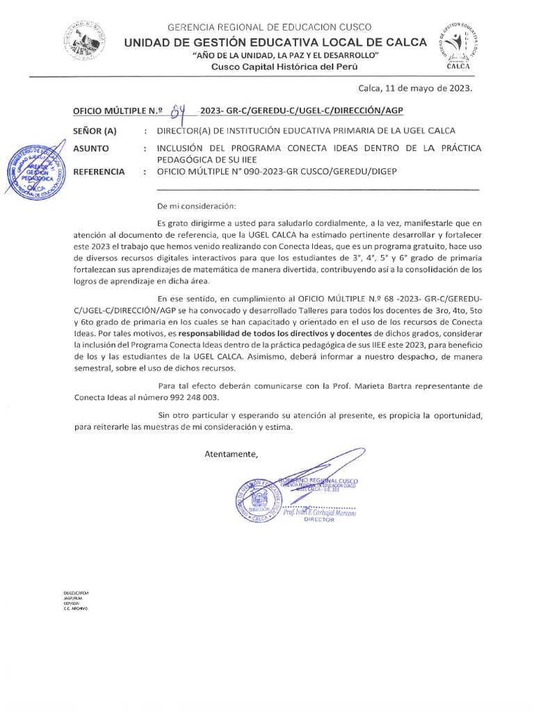 Of - Múlt 84-2023 Uso de Plat Conecta Ideas | PDF