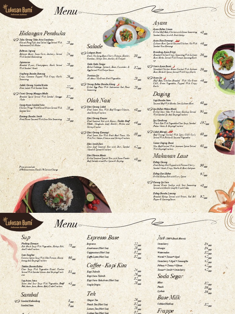 Menu Regular Lukisan Bumi | PDF