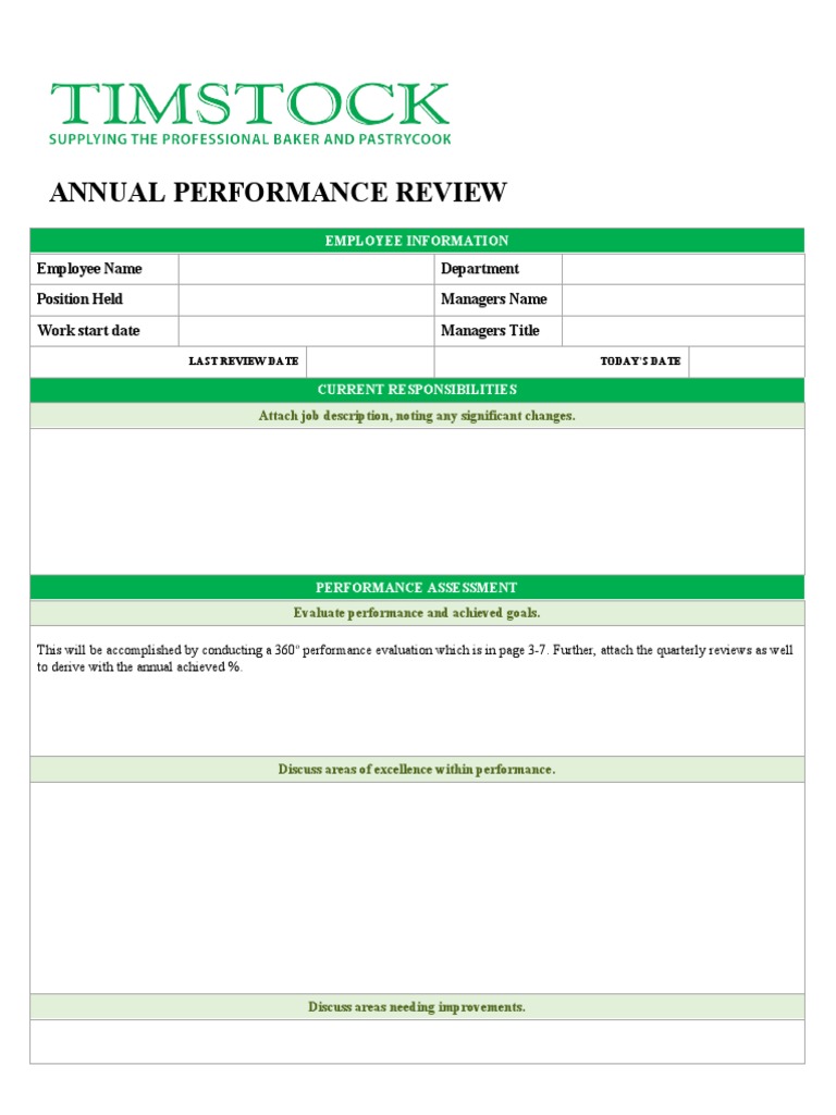 Annual Employee Performance Review Guide | PDF | Business