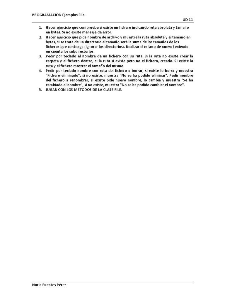 Java - Ejercicios de File | PDF
