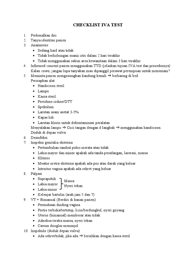 Checklist Osce | PDF