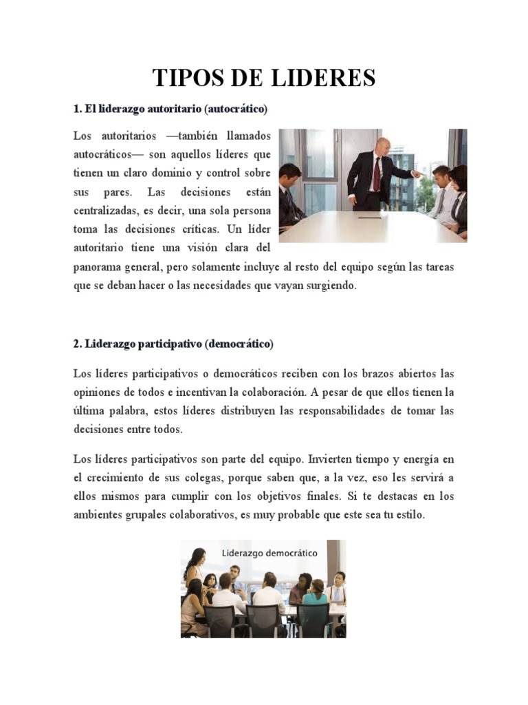 Tipos de Lideres | PDF