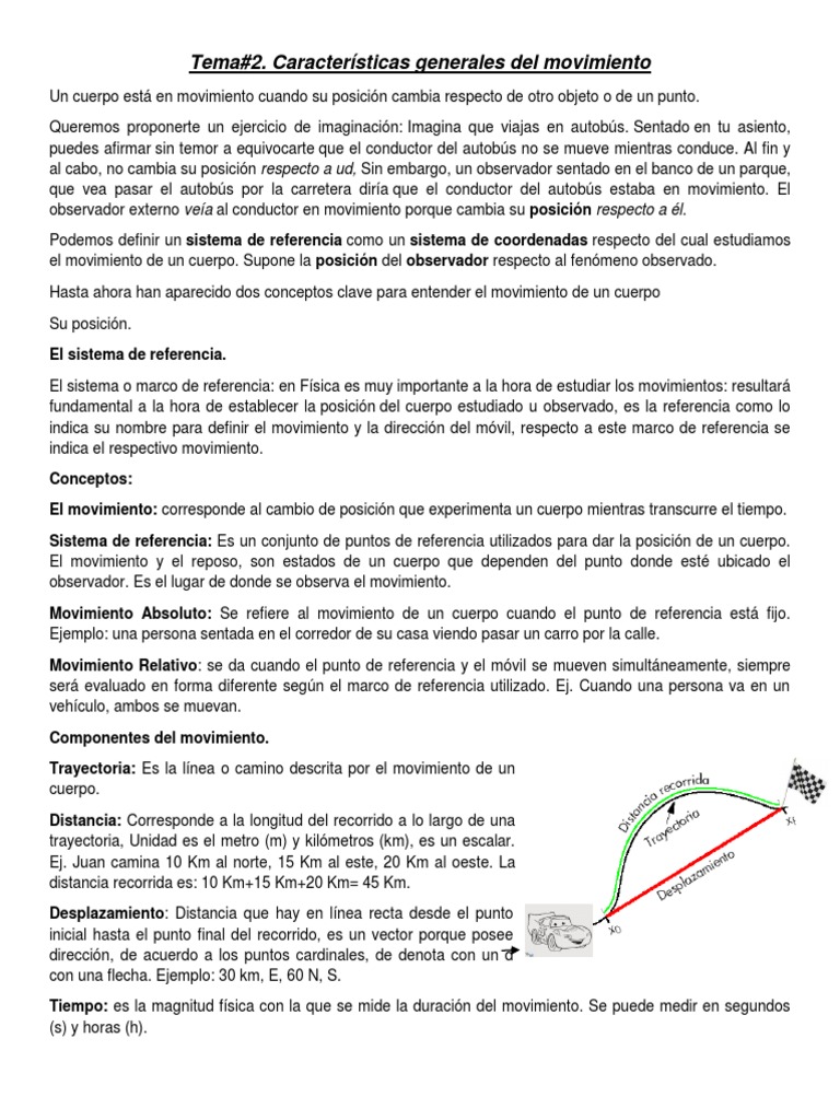 Tema # 2 Movimiento, Fuerza, Trabajo y Máquinas | PDF