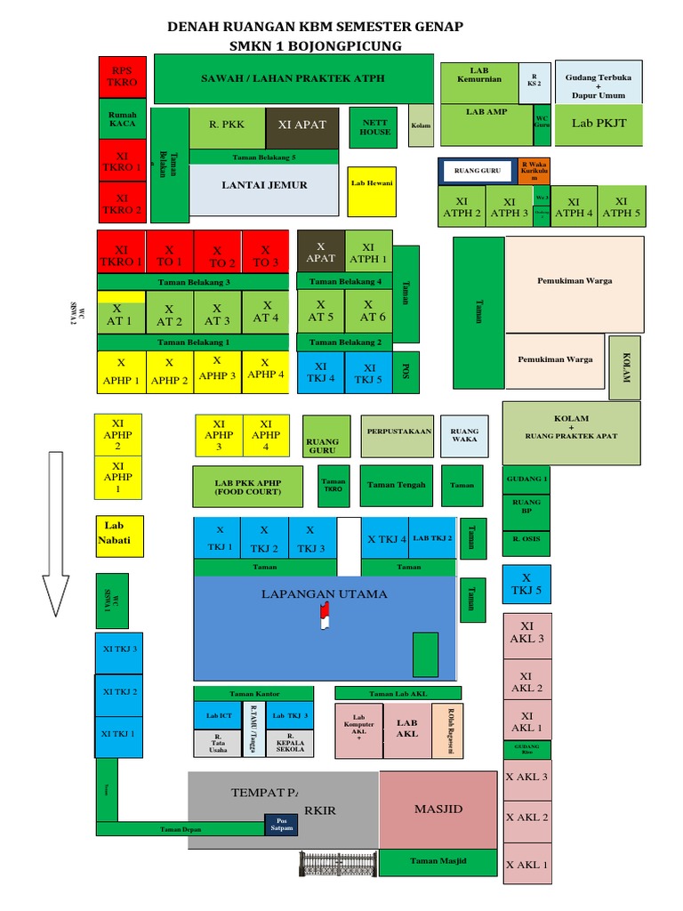 Denah Ruang KBM - Mei 2023 | PDF