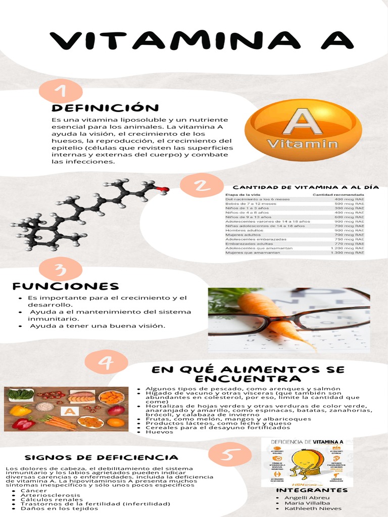 Beneficios y Fuentes de Vitamina A | PDF | Salud y bienestar