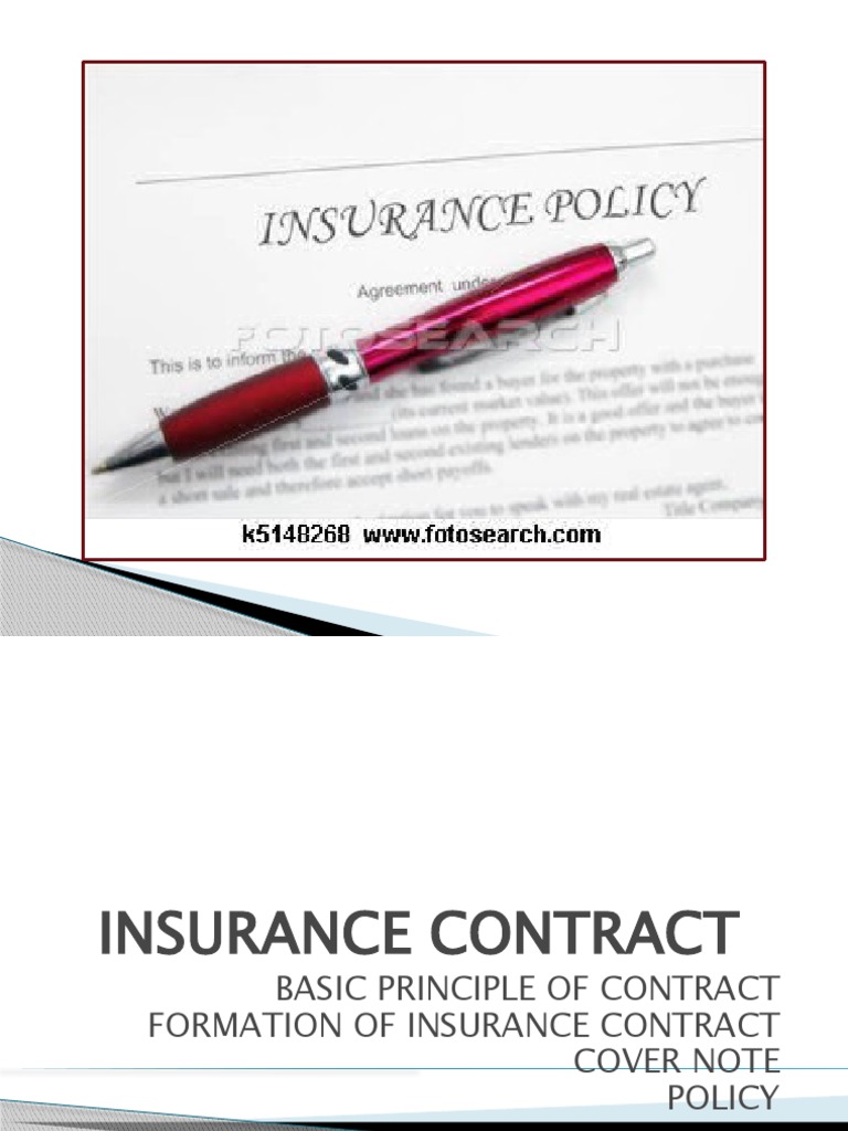 Formation of Insurance Contracts Explained | PDF | Insurance | Offer ...