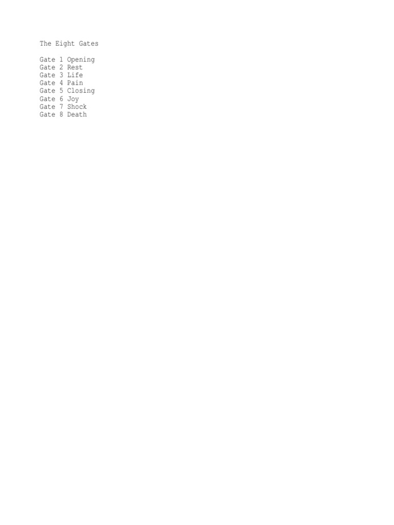 Eight Gates | PDF