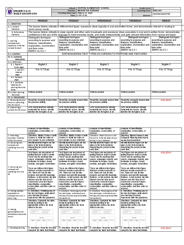 English 5 - Q3 - W1 | PDF