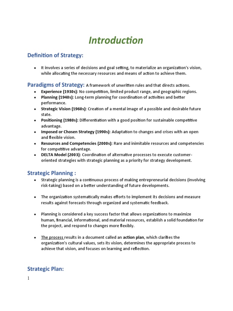 Definition of Strategy | PDF
