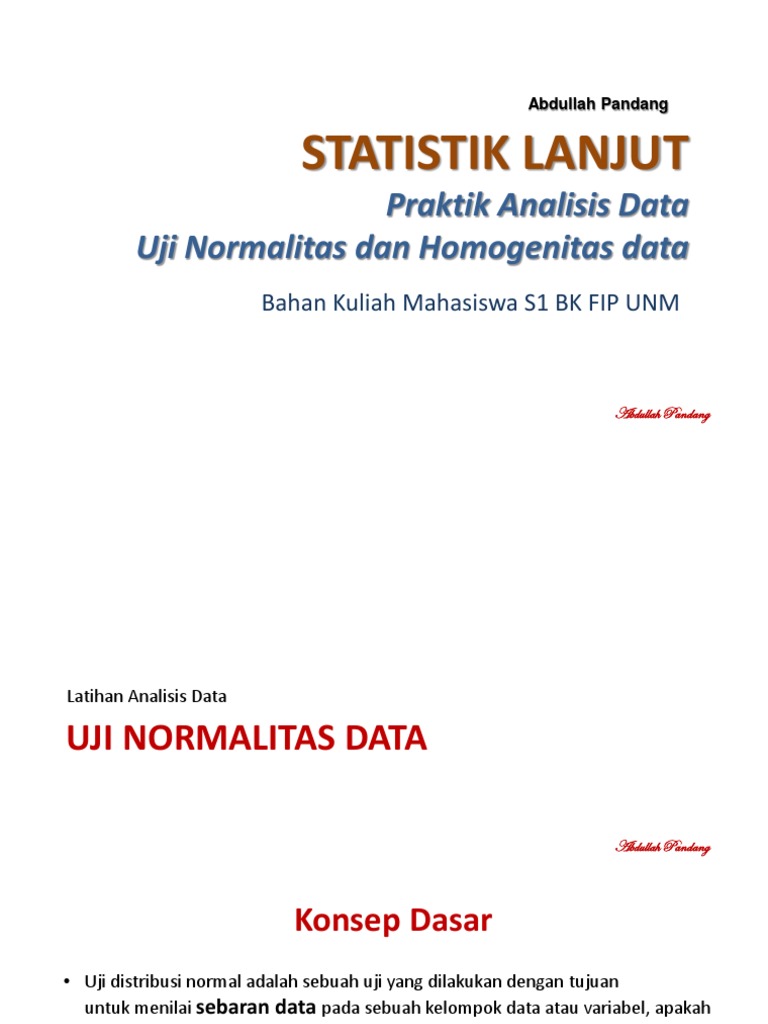 Uji Normalitas Dan Homogenitas Data | PDF | Karier & Perkembangan ...
