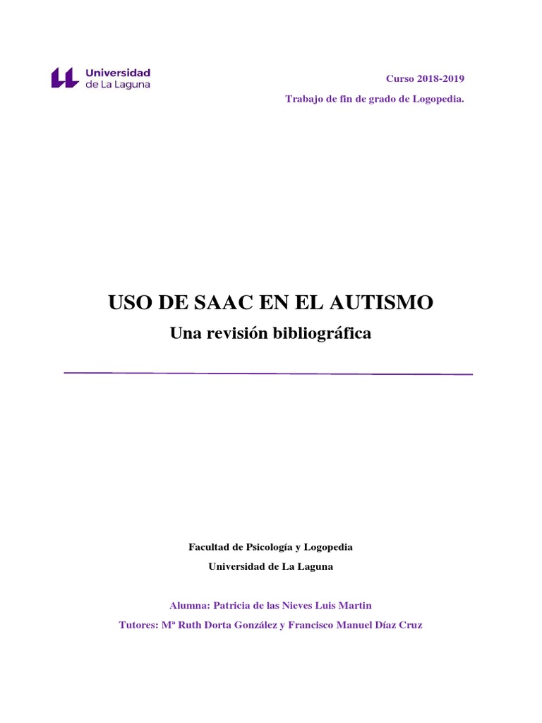 SAAC y Autismo: Revisión Bibliográfica | PDF | Espectro autista | Comunicación