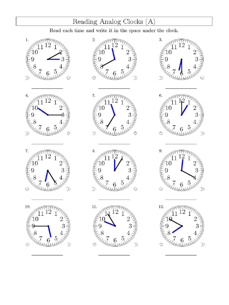 Telling Time To The Minute | PDF