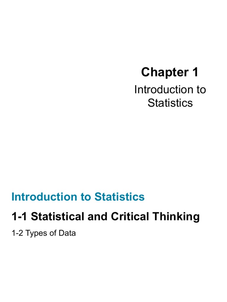 Chapter 3 - Introduction To Statistics | PDF
