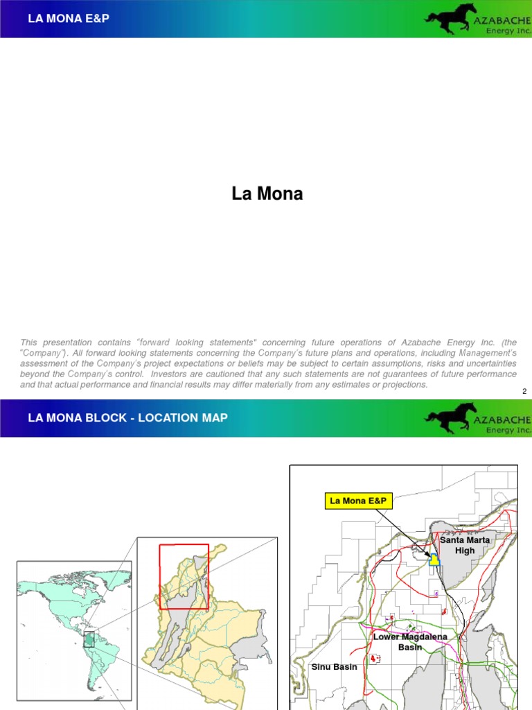 La Mona E&P - Azabache Energy Inc | Download Free PDF | Petroleum Reservoir | Fault (Geology)