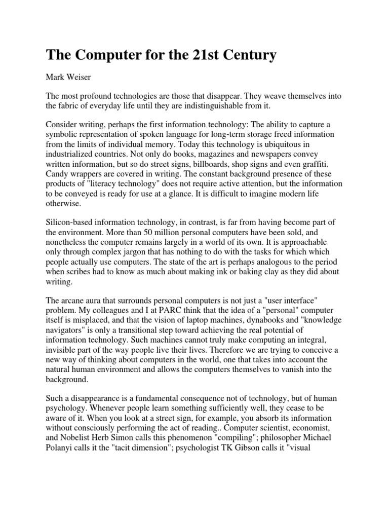 21st Century Computer World | PDF | Operating System | Computer Network