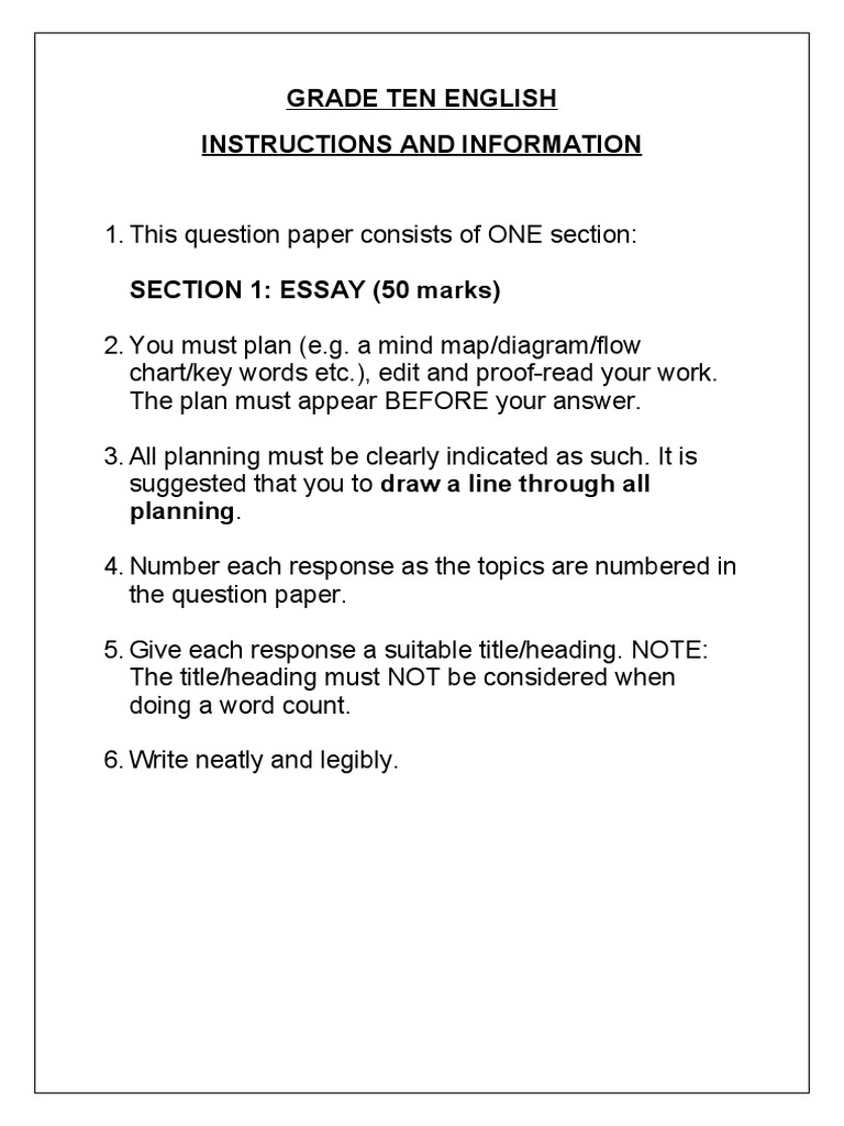 Essay Topics Grade Ten | PDF | Essays | Narrative