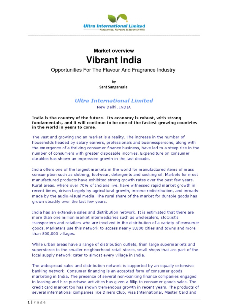 Vibrant India | PDF | Perfume | Flavor