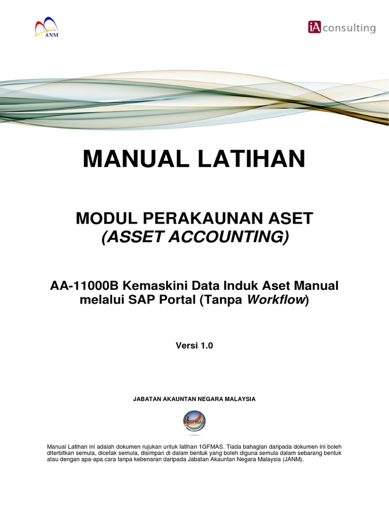Aa-11100b Kemaskini Data Induk Aset Tanpa Workflow | PDF