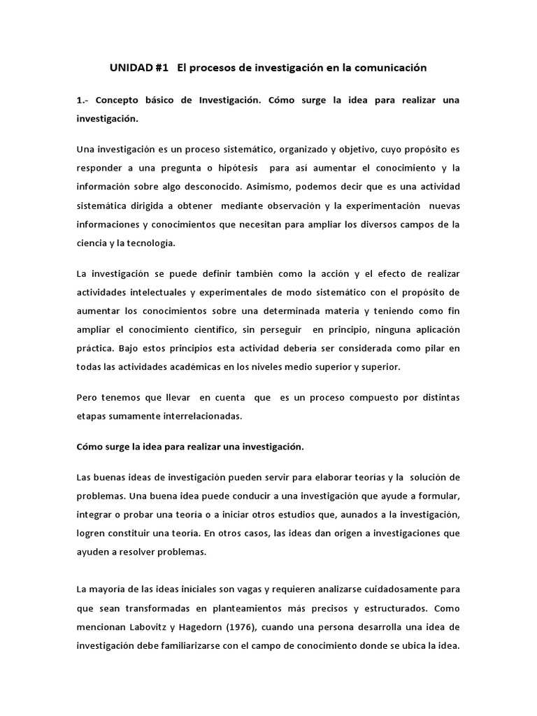 Unidad 1. Conceptos Basicos | PDF | Teoría | Conocimiento