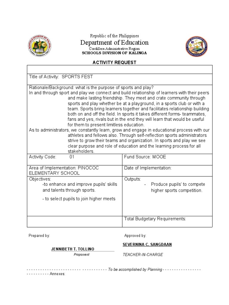 Activity Request Mapeh | Download Free PDF | Sports | Learning