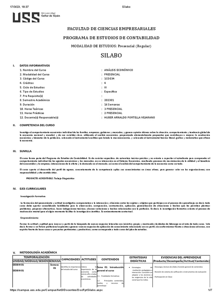 SILABO AECO 202301campusOKOK | PDF
