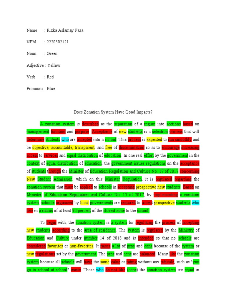 Zonation System's Impact on Education | PDF | Linguistics