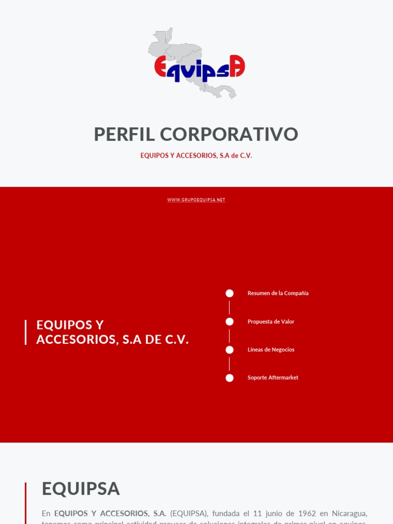 PERFIL CORPORATIVO Equipsa Honduras 2022 | PDF