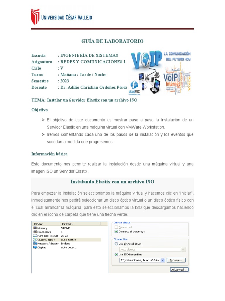 UCV - Guia Lab-Instalación Elastix | PDF