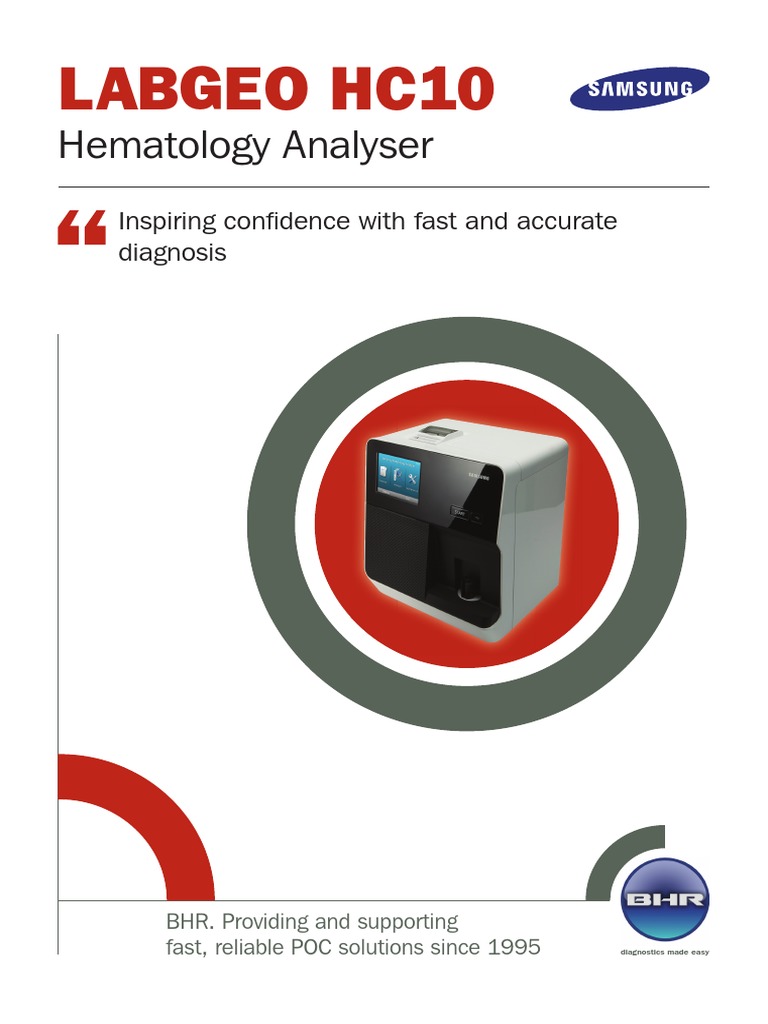 Samsung LABGEO HC10 Hematology Analyzer | PDF