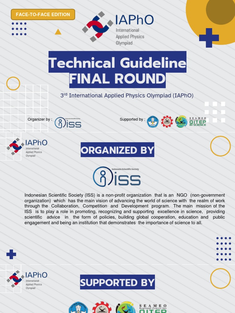 2023 IAPhO Technical Guideline - Final Round | PDF | Indonesia | Java