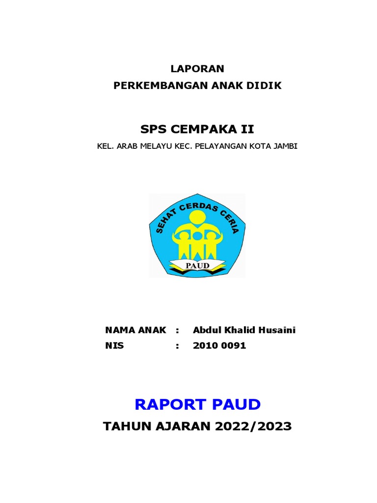 Laporan Perkembangan Anak PAUD Jambi | PDF