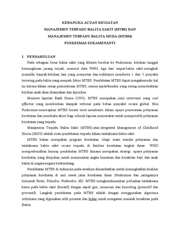 Kak MTBM Dan Mtbs | PDF