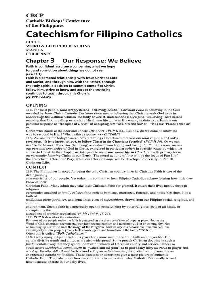 Filipino Catholic Faith Explained | PDF | Faith | Jesus